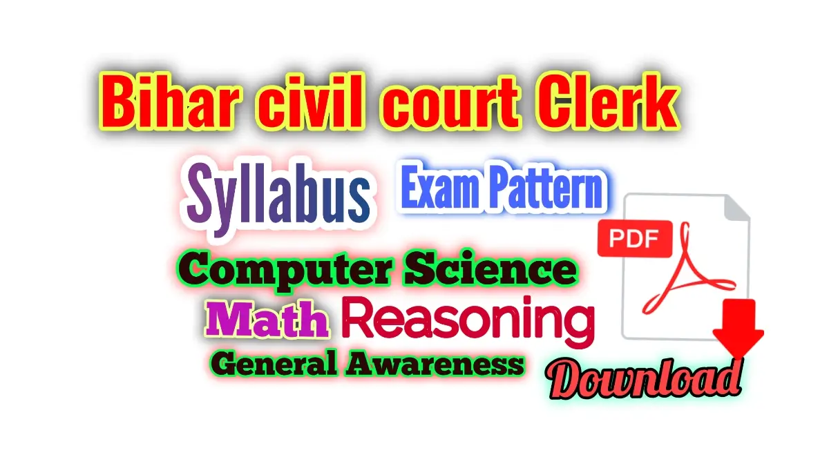 Bihar civil court Clerk syllabus 2022 [ Pdf Download ] - Education ...