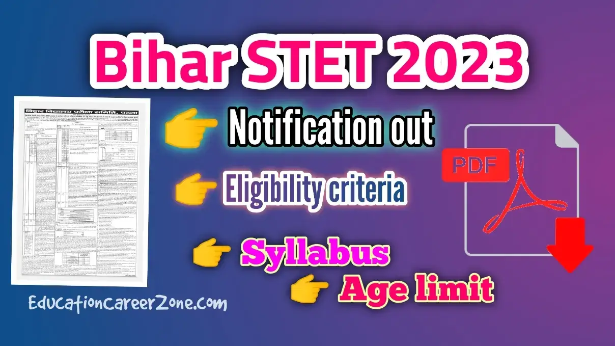 Bihar STET Online form 2023 | Question paper download - Education ...